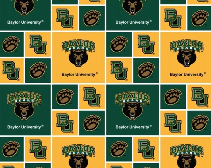 Baylor University Bears Wolverines Fabric 100% Cotton - Etsy