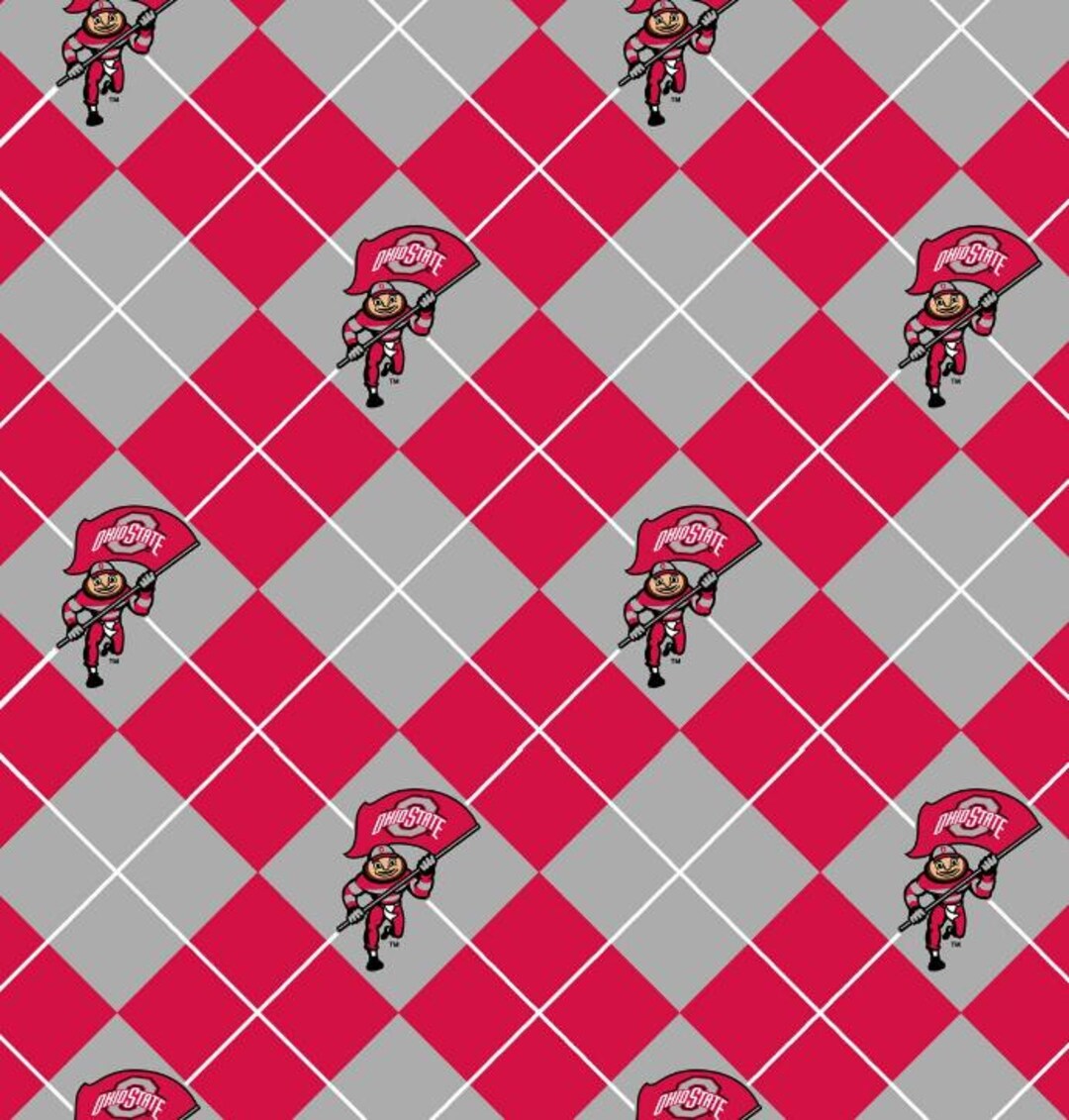 Ohio State Buckeyes Brutus Licensed FLEECE Fabric. See Description for ...
