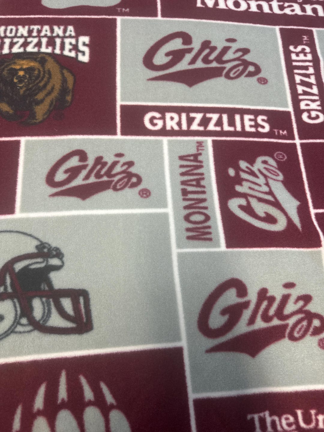 Montana Grizzlies Licensed FLEECE Fabric. - Etsy