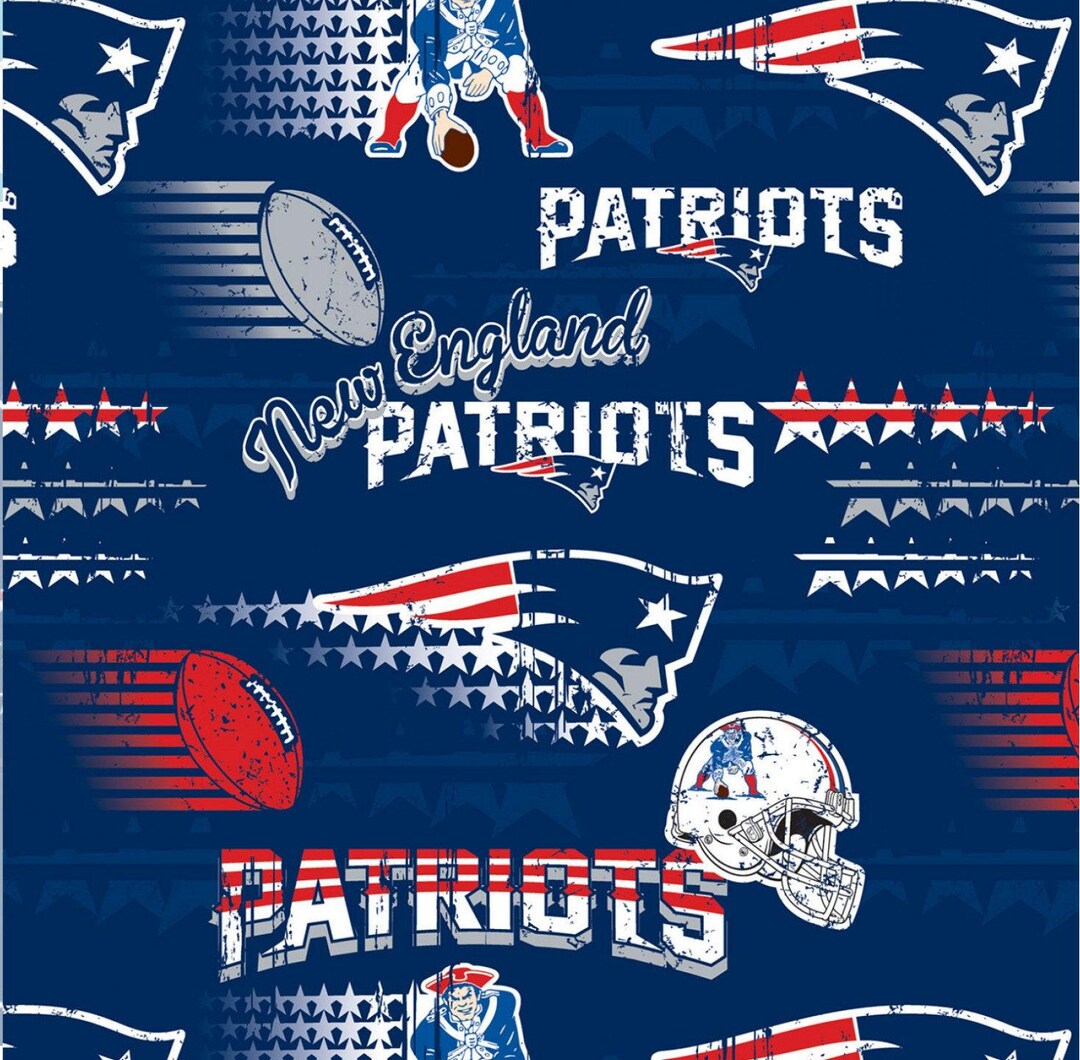 New England Patriots Football 100% Cotton Officially Licensed - Etsy