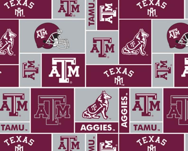 Texas A&M Aggies Licensed FLEECE Fabric. Officially Licensed - Etsy
