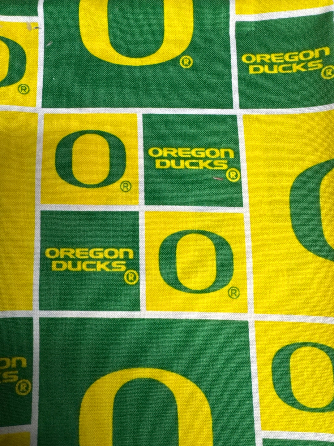 Oregon Ducks Block Fabric 100% Cotton Officially Licensed - Etsy