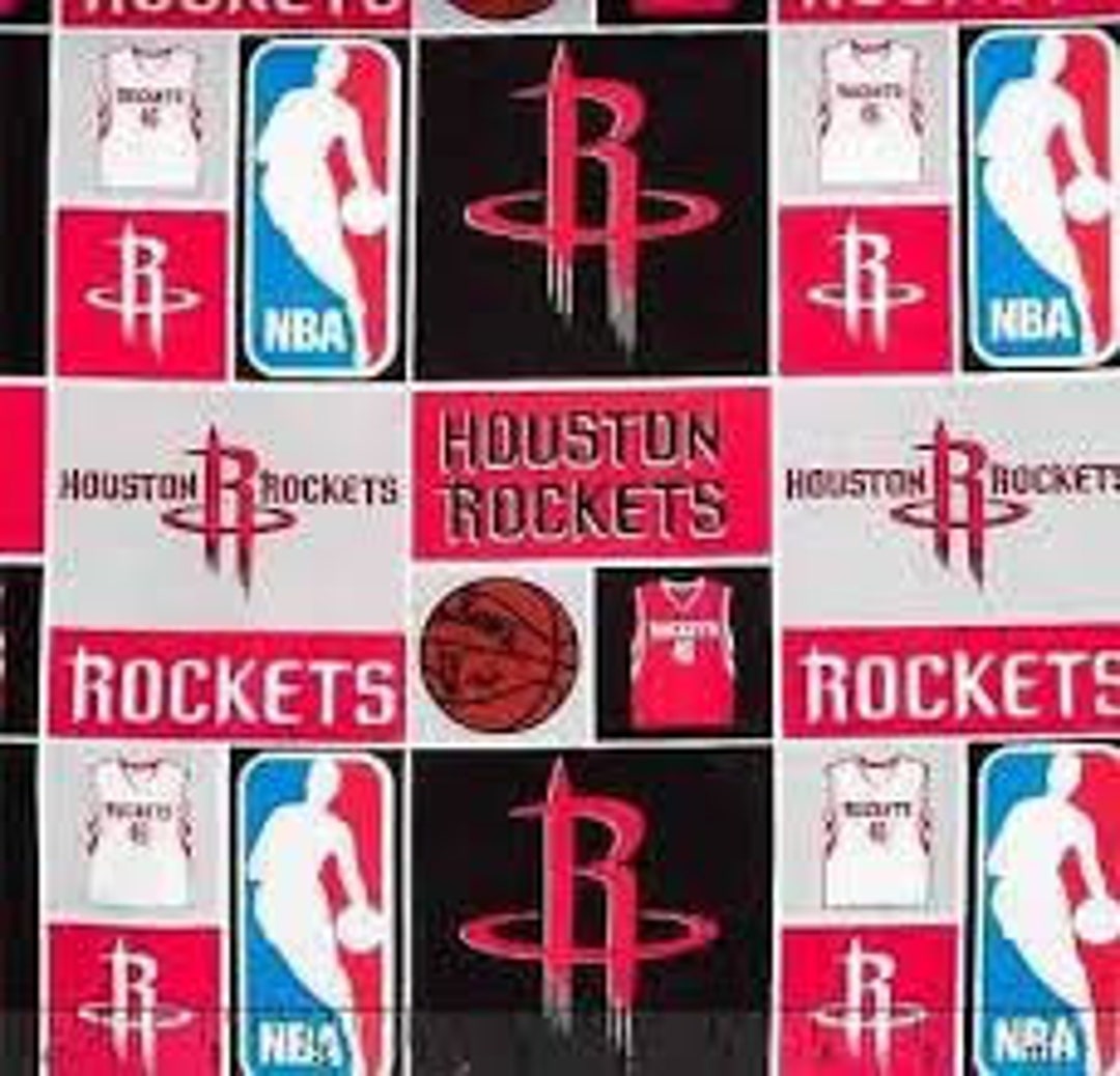 Houston Rockets Cotton Fabric Basketball 100% Cotton Officially ...