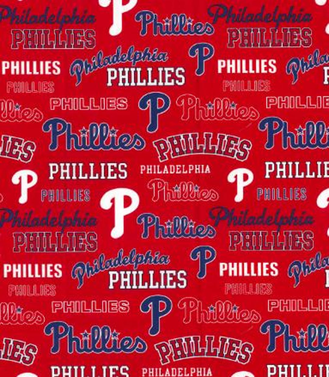 Philadelphia Phillies Baseball Fabric 100% - Etsy