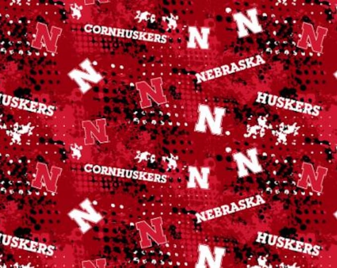 University of Nebraska Huskers Fabric 100% Cotton Splatter NEW - Etsy