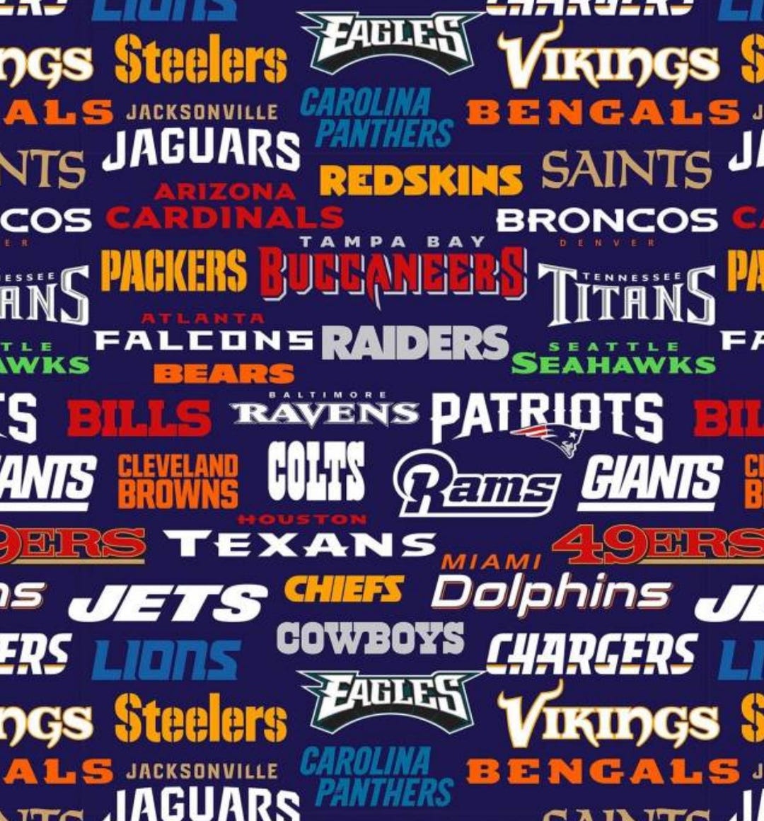 All Teams NFL Licensed FLEECE Fabric. See Description for Actual ...