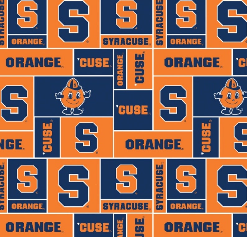 Syracuse University Licensed FLEECE Fabric. See Description for Actual ...