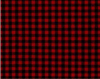 Red Plaid Fabric | Etsy