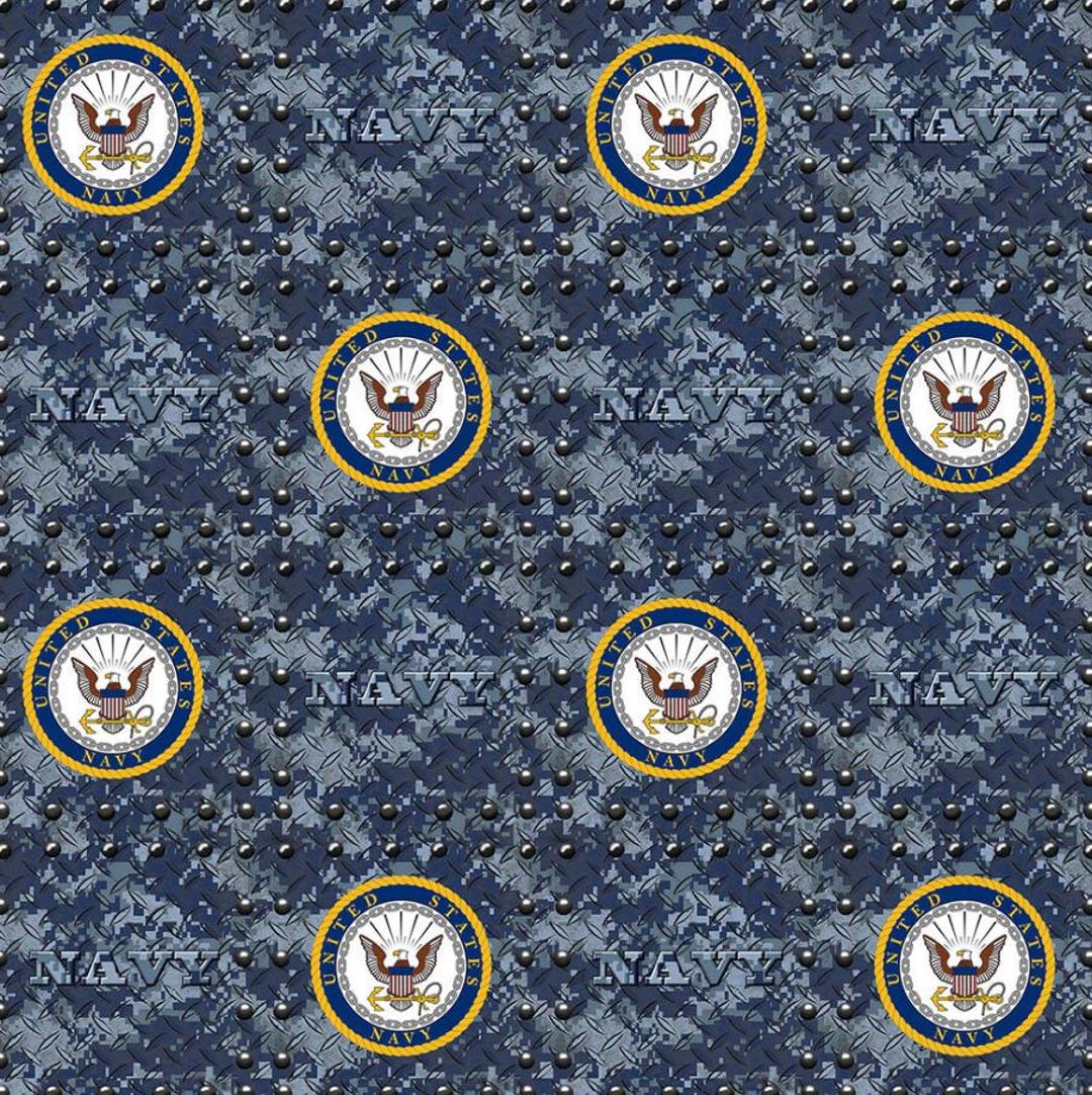 NAVY Military Grate Cotton Fabric 100% Cotton Officially Licensed - Etsy