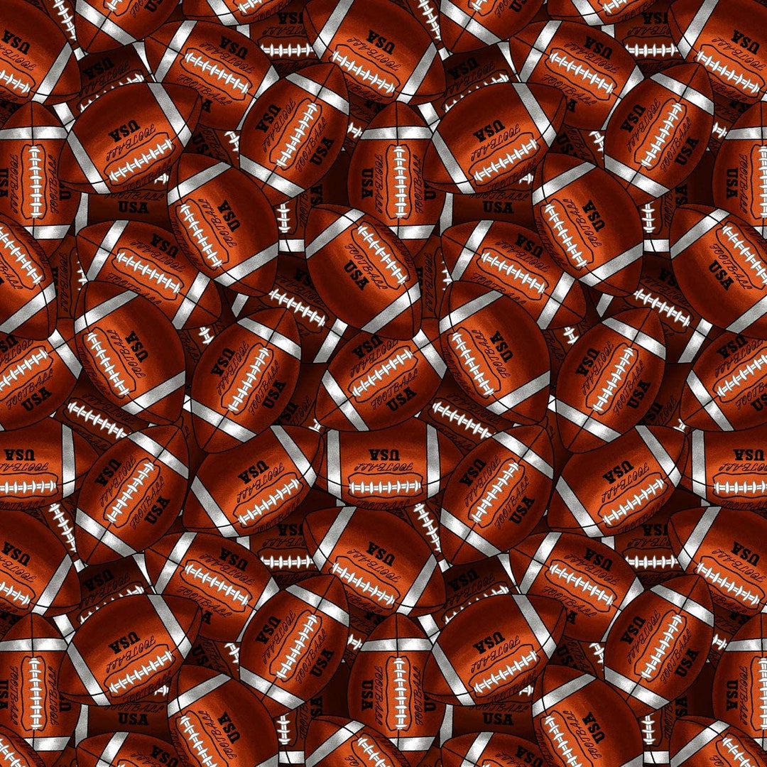 Football Fabric 100% Cotton Ships in 1 Business Day - Etsy