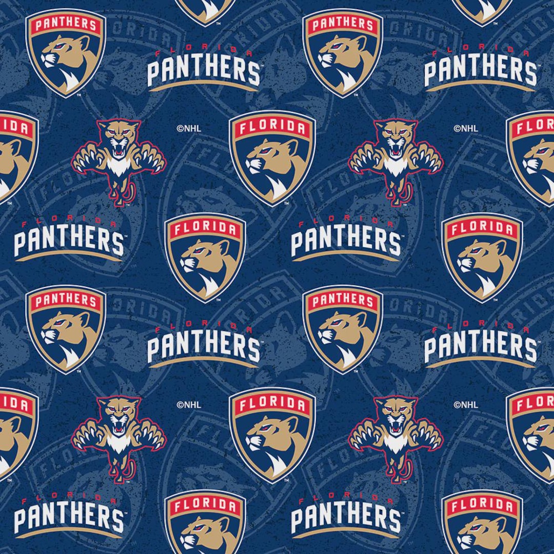 Florida Panthers NHL Fabric 100% Cotton Officially Licensed - Etsy