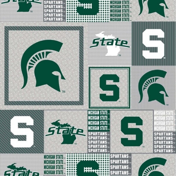Michigan State Fleece Fabric - Etsy
