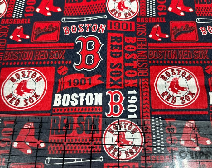 Boston Red Sox Cotton Fabric Baseball 1901 Print 100% Cotton - Etsy