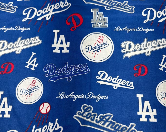 LA Dodgers Baseball Fabric 100% Cotton - Etsy