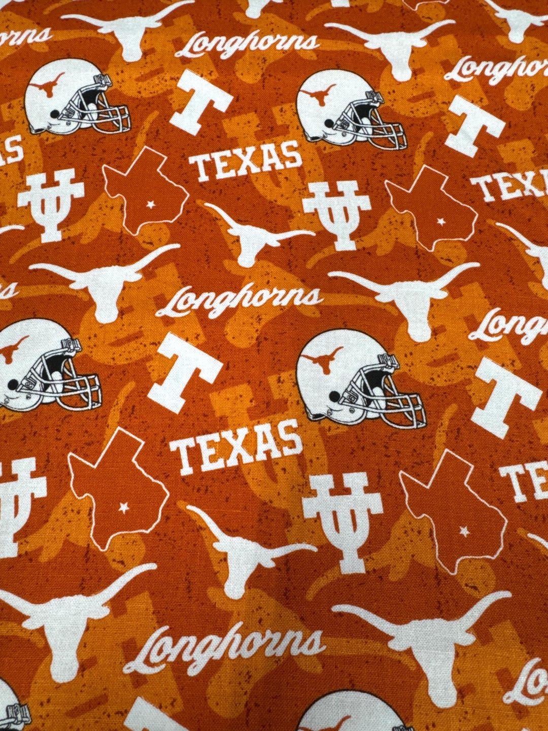 Texas Longhorns Fabric 100% Cotton University of Texas Cotton UT Tone ...