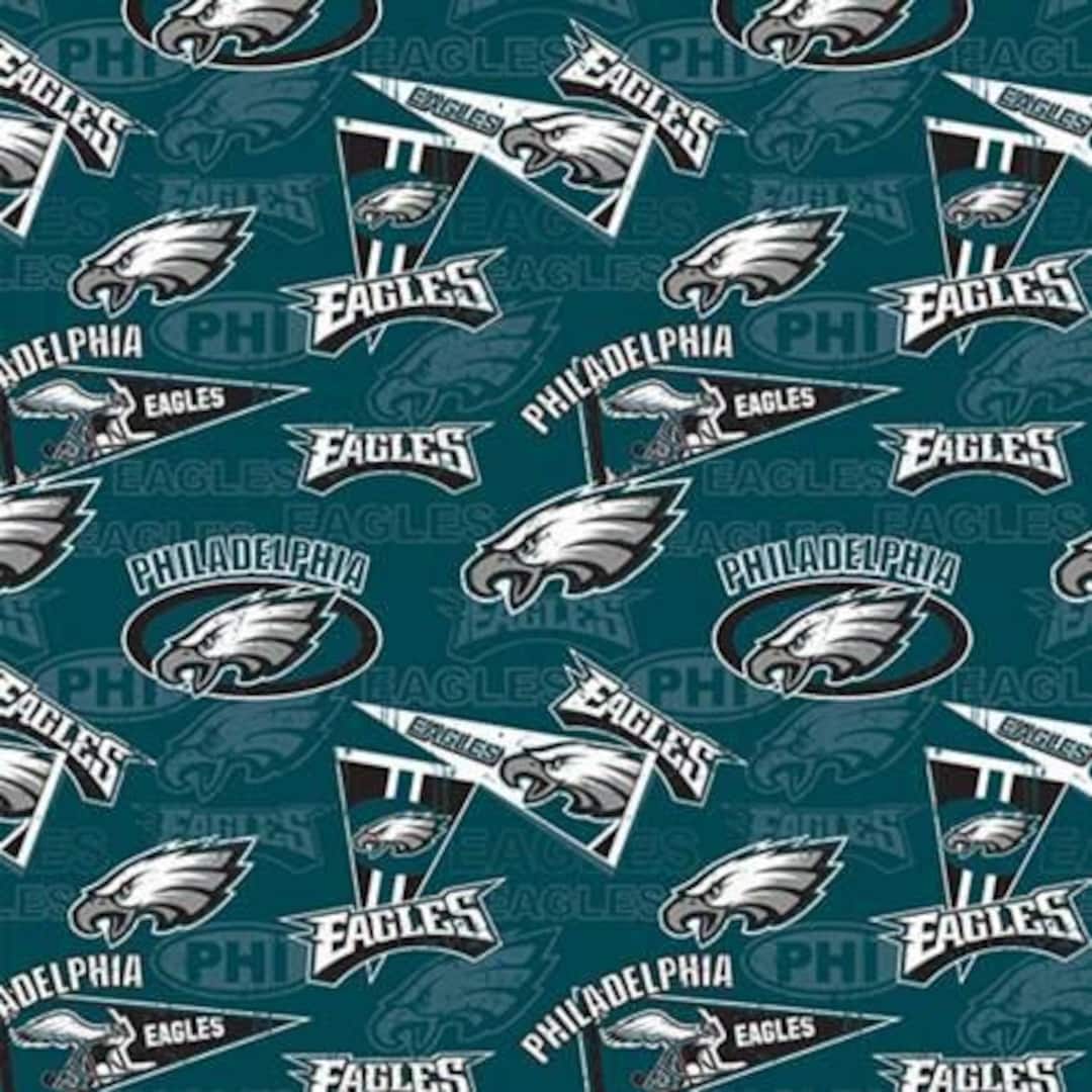 Philadelphia Eagles Cotton Fabric 100% Cotton NEW Officially Licensed ...