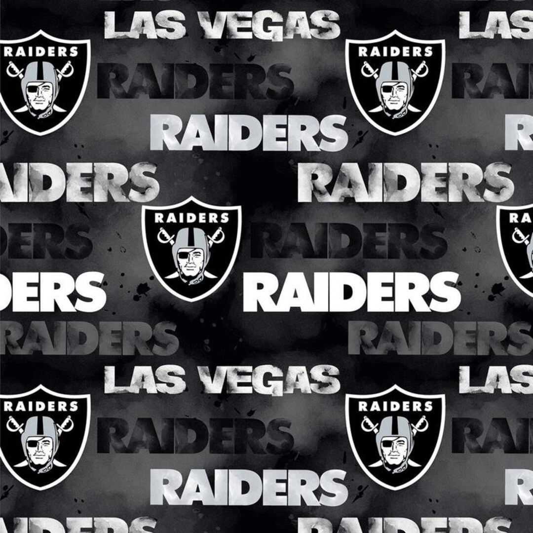 Las Vegas Raiders Cotton Fabric 100% Cotton Oakland Raiders NEW - Etsy