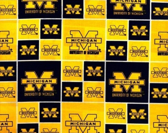 University of Michigan Wolverines Fabric 100% Cotton - Etsy