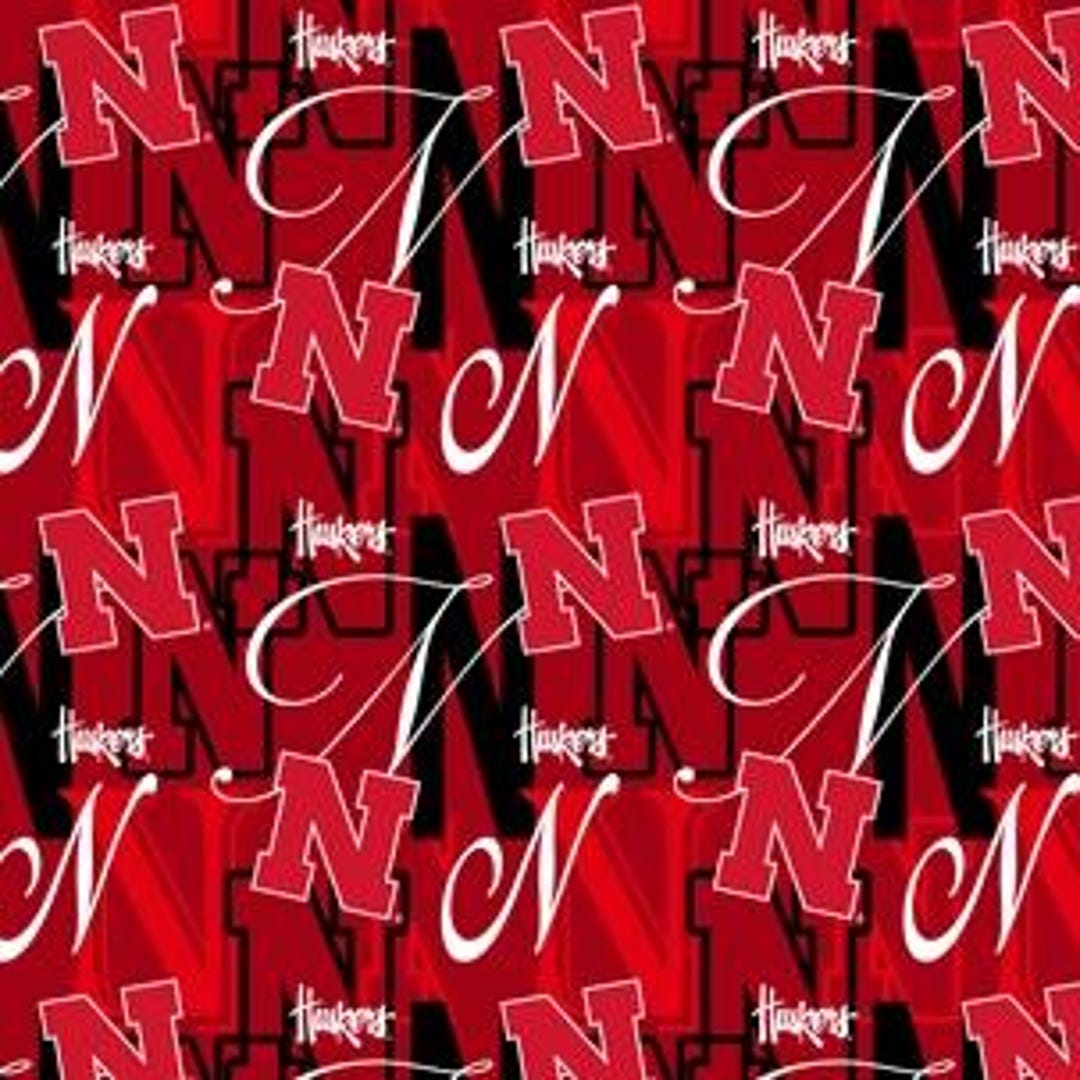 University of Nebraska Huskers Fabric 100% Cotton Letters Officially ...