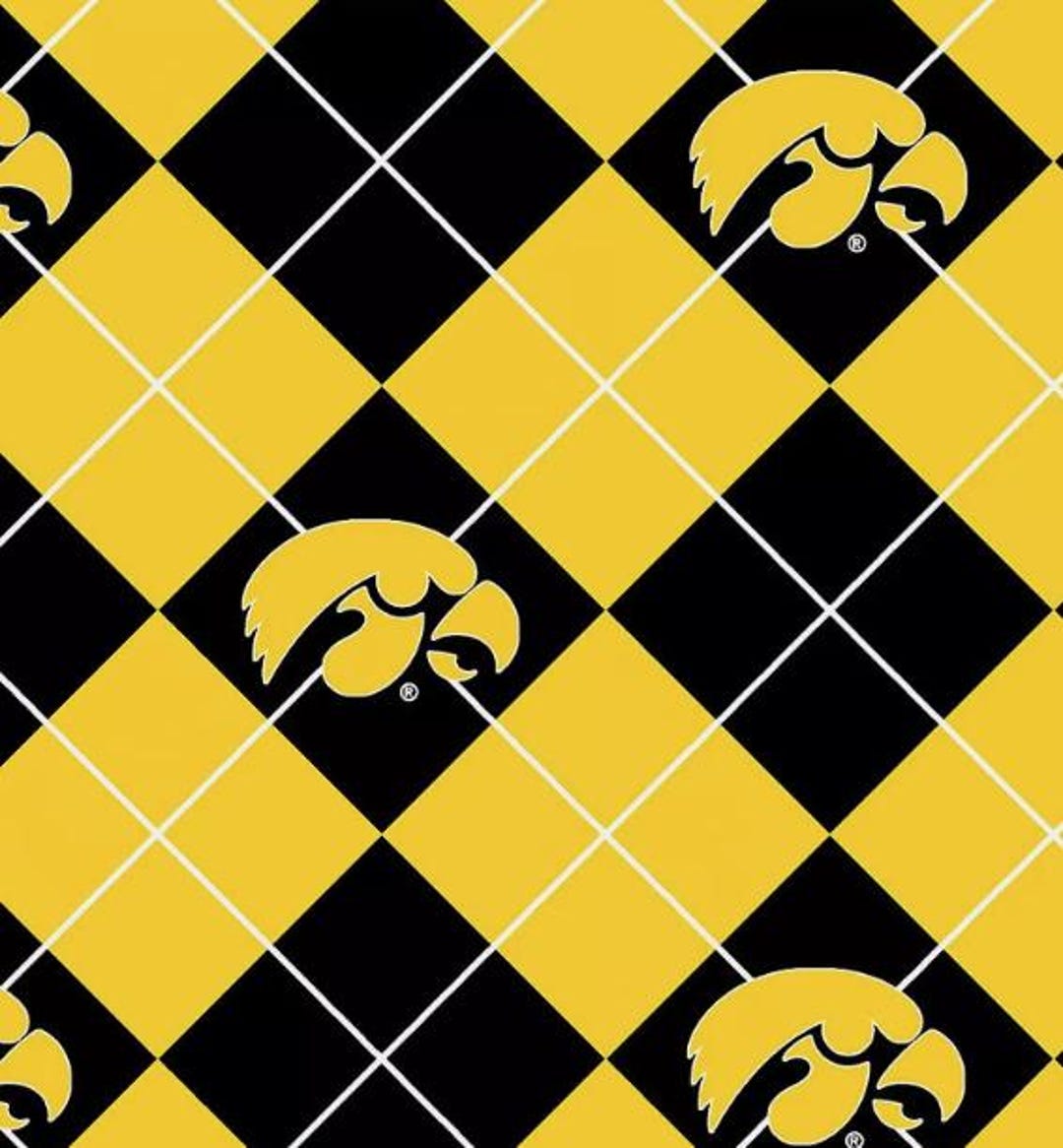 Iowa Hawkeyes Licensed FLEECE Fabric. - Etsy