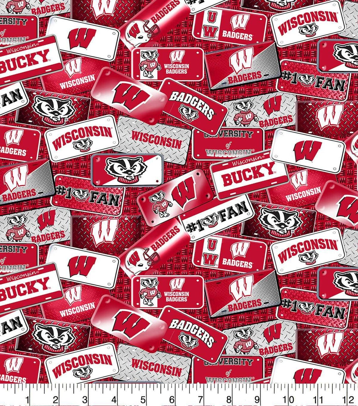 Wisconsin Badgers Plates 100% Cotton Officially Licensed - Etsy