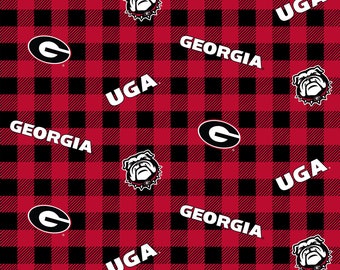 University of Georgia UGA Bulldogs Fabric 100% Cotton Ships in | Etsy