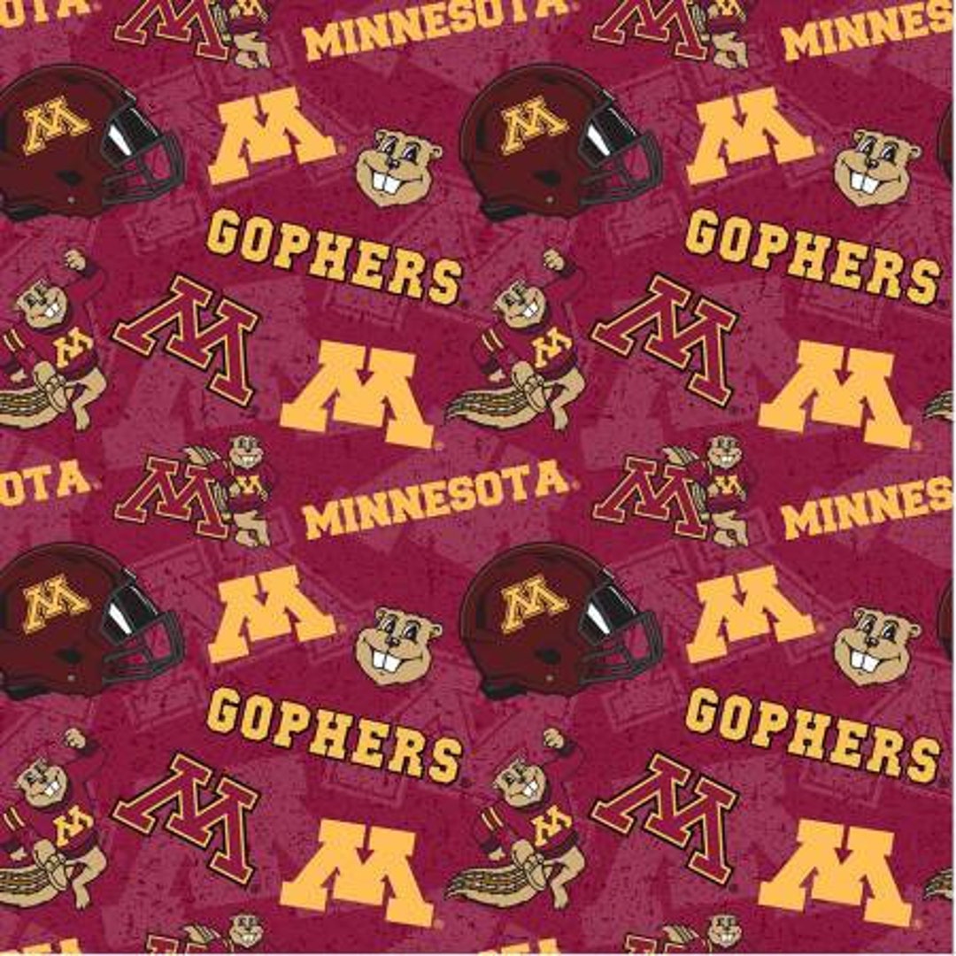 University of Minnesota State 100% Cotton Golden Gophers Tone on Tone ...