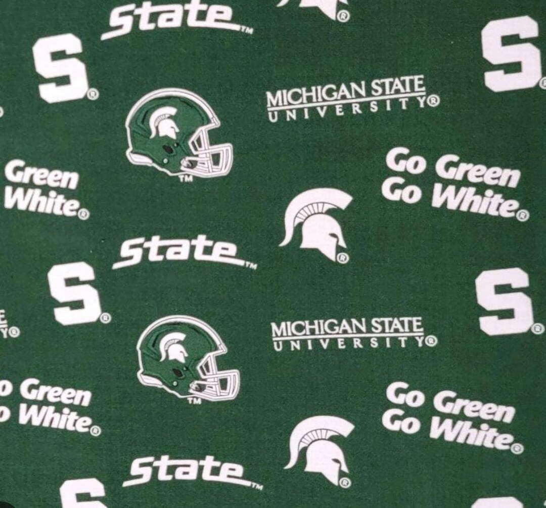 Michigan State Spartans Licensed FLEECE Fabric. See Description for ...