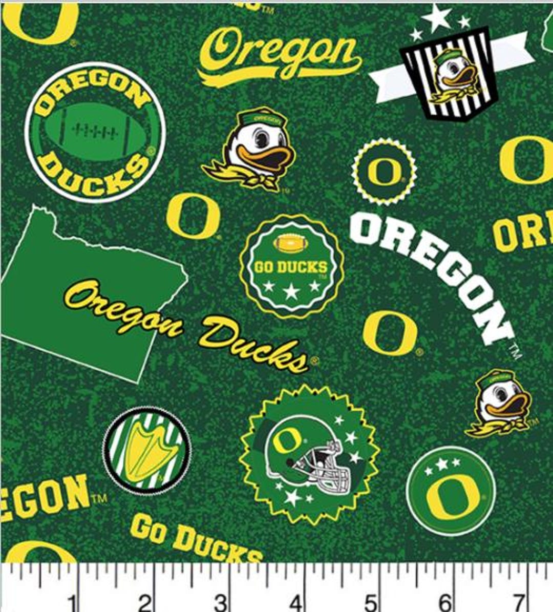 Oregon Ducks Home Fabric 100% Cotton - Etsy