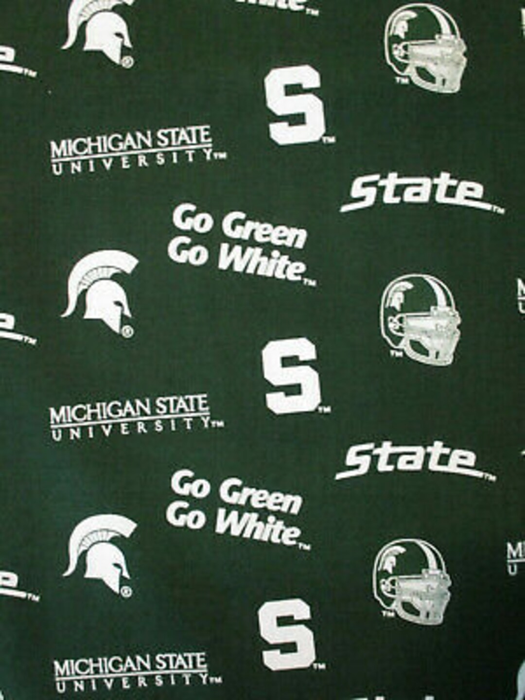 Michigan State Spartans Fabric 100% Cotton - Etsy