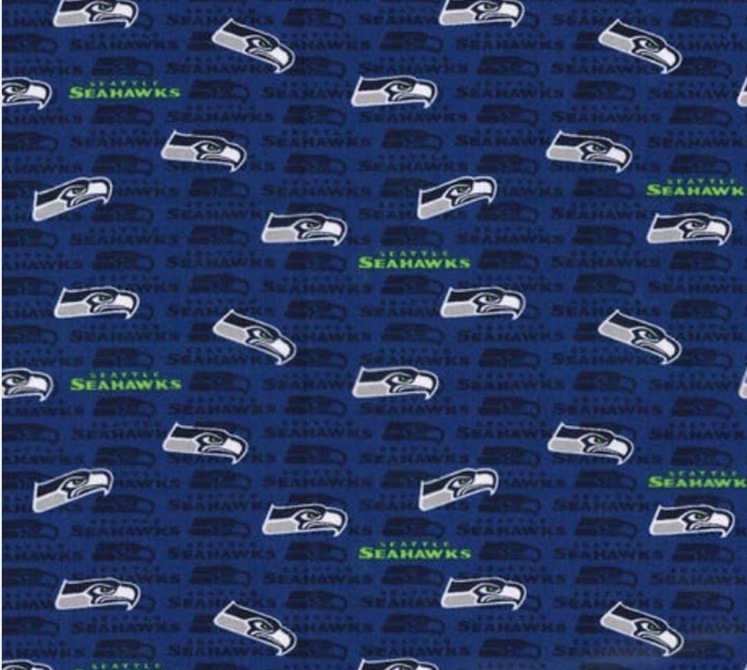 Seattle Seahawks Cotton Fabric 100% Cotton Mini Print Officially ...