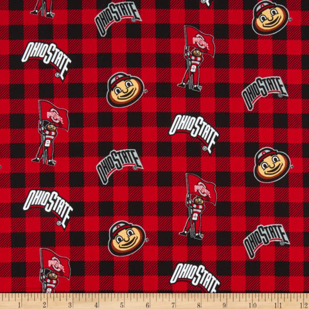 Ohio State Buckeyes Buffalo Plaid Cotton Fabric 100% Cotton - Etsy