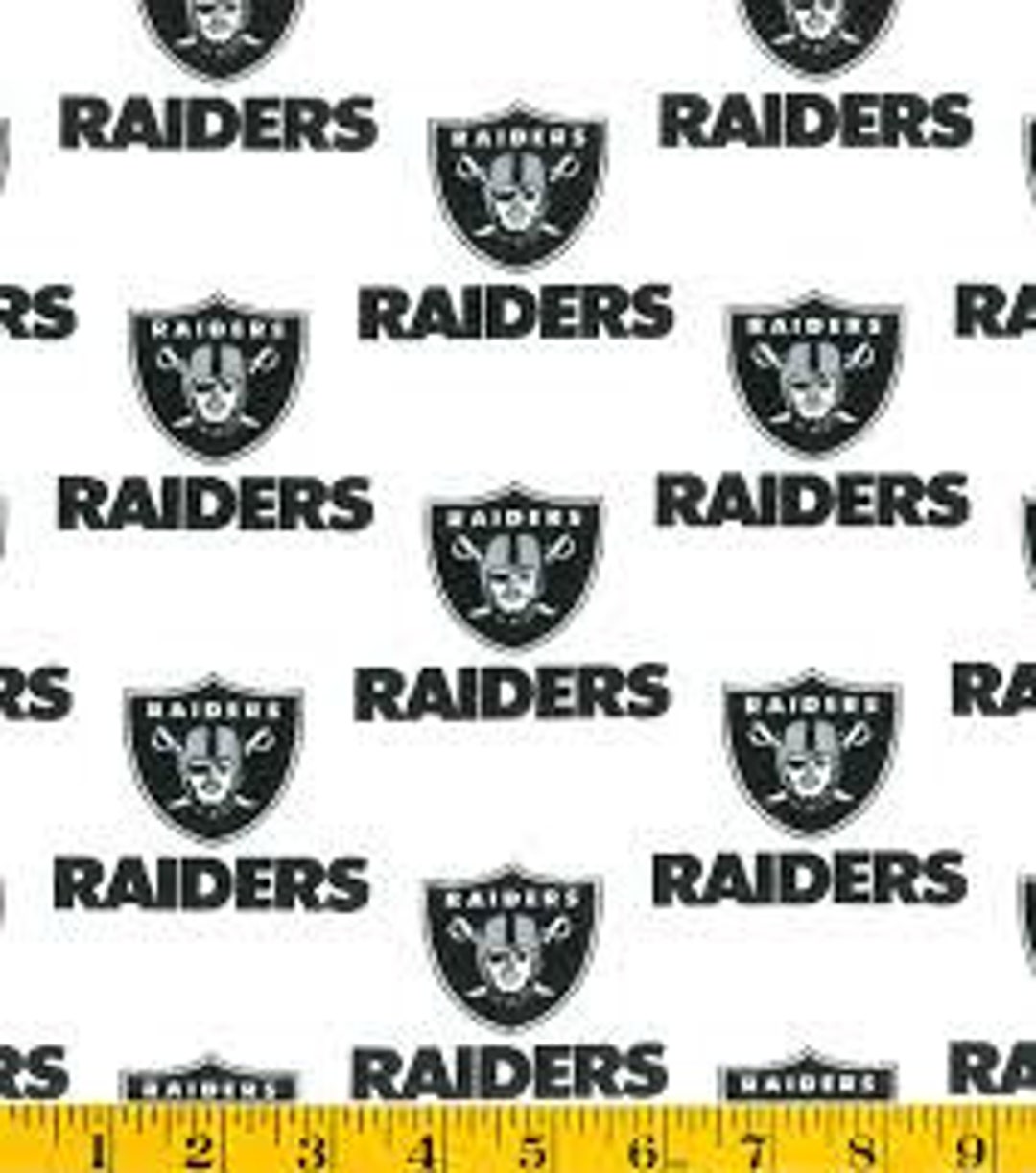 Las Vegas Raiders Cotton Fabric 100% Cotton Oakland Raiders Officially ...