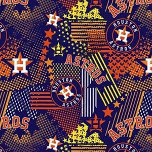 Houston Astros All Star Baseball Fabric 100% Cotton Officially Licensed ...