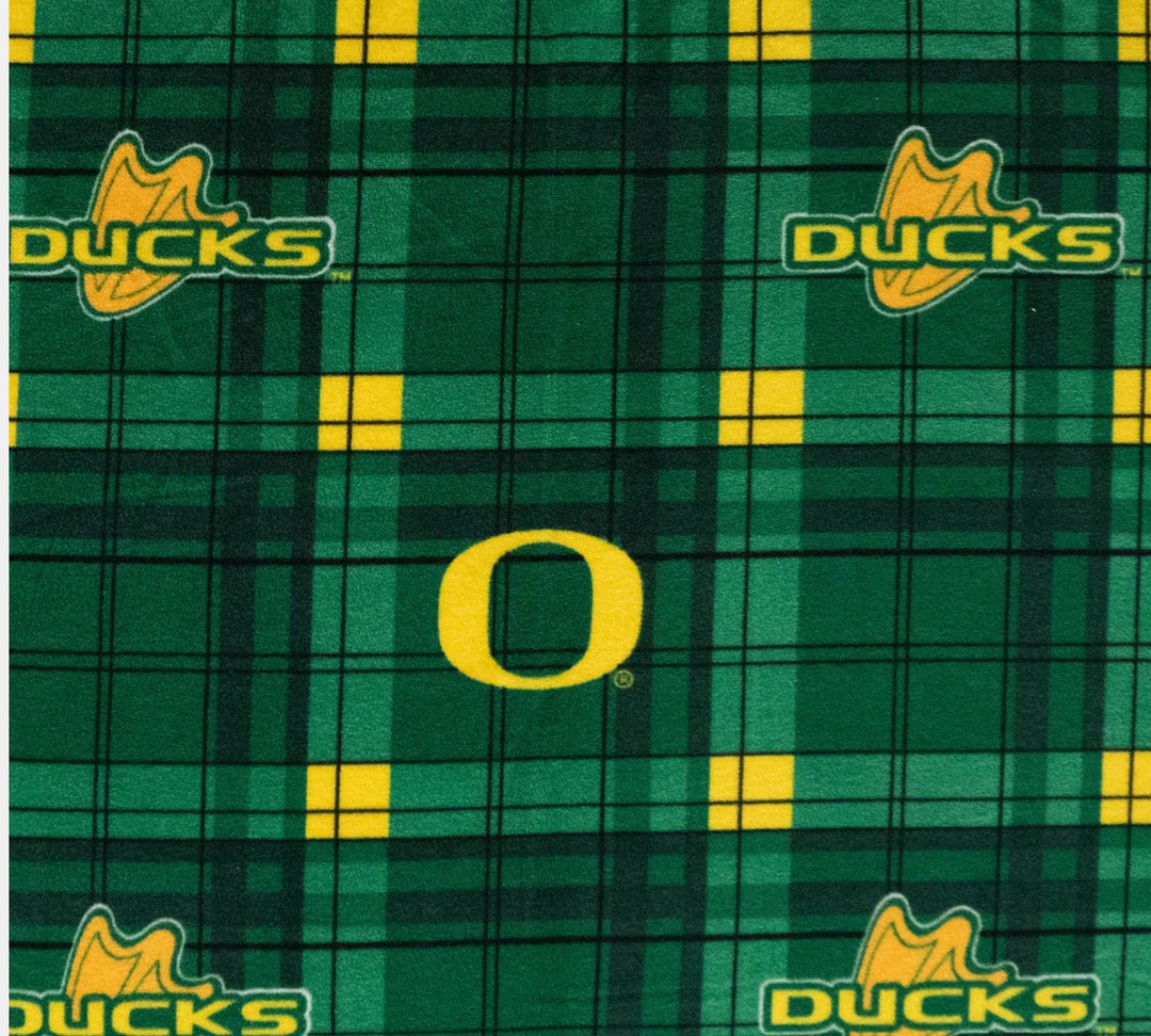 Oregon Ducks FLEECE Fabric. See Description for Actual Measurements ...