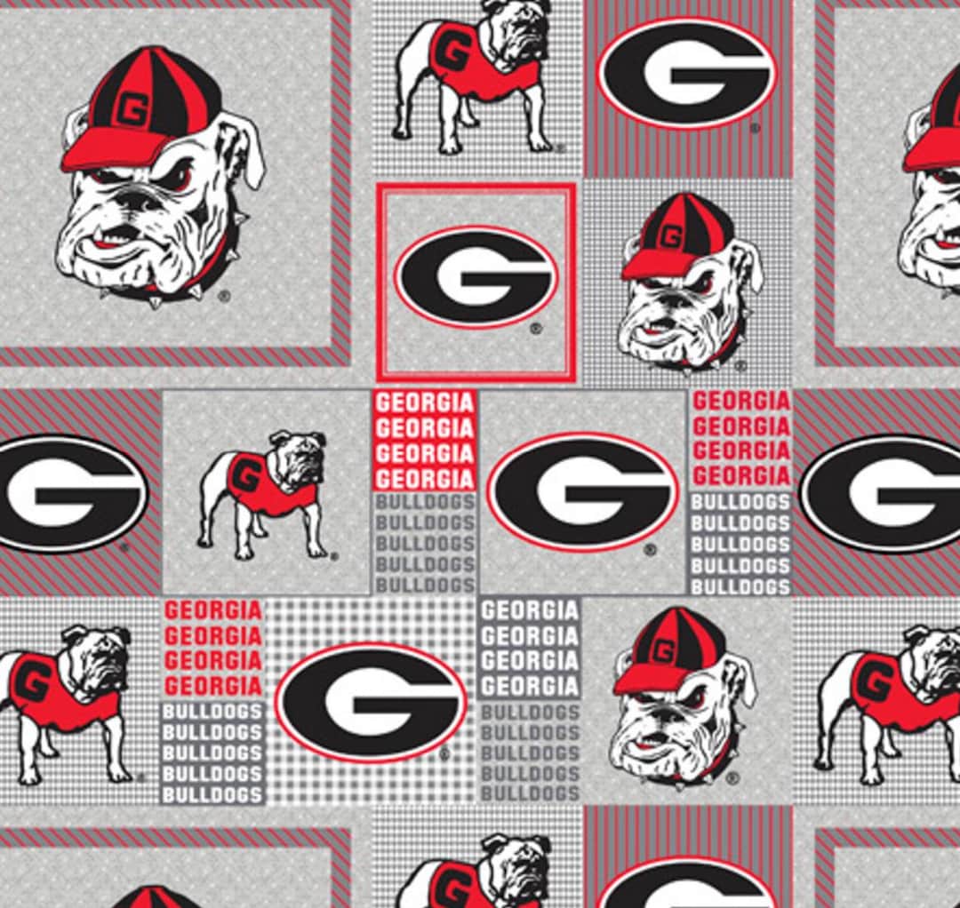 Georgia Bulldogs Licensed FLEECE Fabric - Etsy