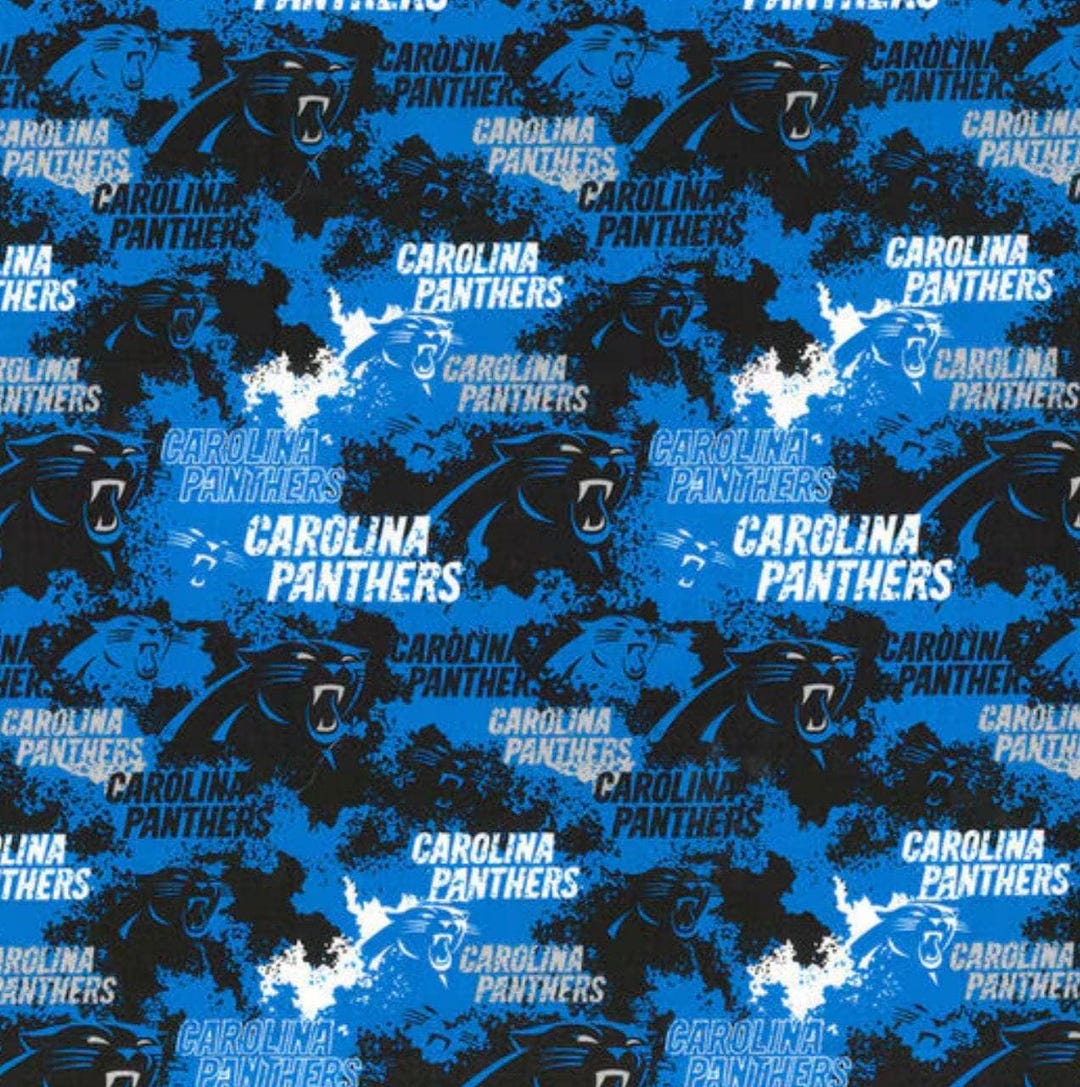 Carolina Panthers Distressed Cotton Fabric 100% Cotton NEW Officially ...