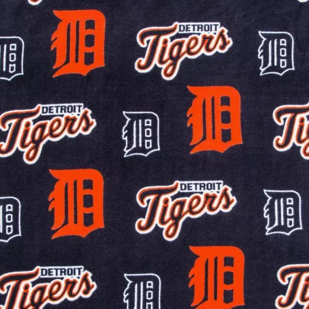 Detroit Tigers Fleece MLB Baseball Licensed FLEECE Fabric. - Etsy
