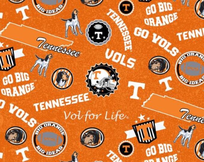 Tennessee Volunteers 100% Cotton Fabric HOME - Etsy