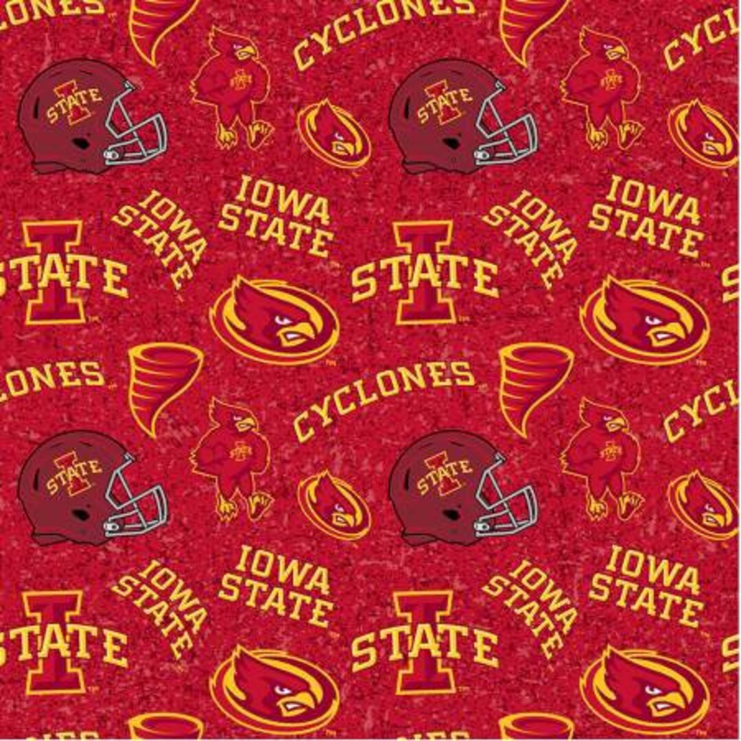 Iowa State Cyclones Tone on Tone Fabric 100% Cotton Officially Licensed ...