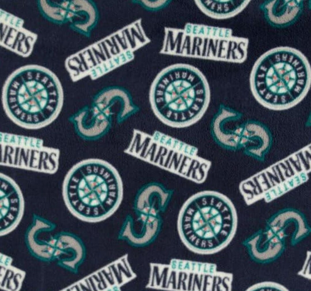 Seattle Mariners Licensed FLEECE Fabric. See Description for Actual ...