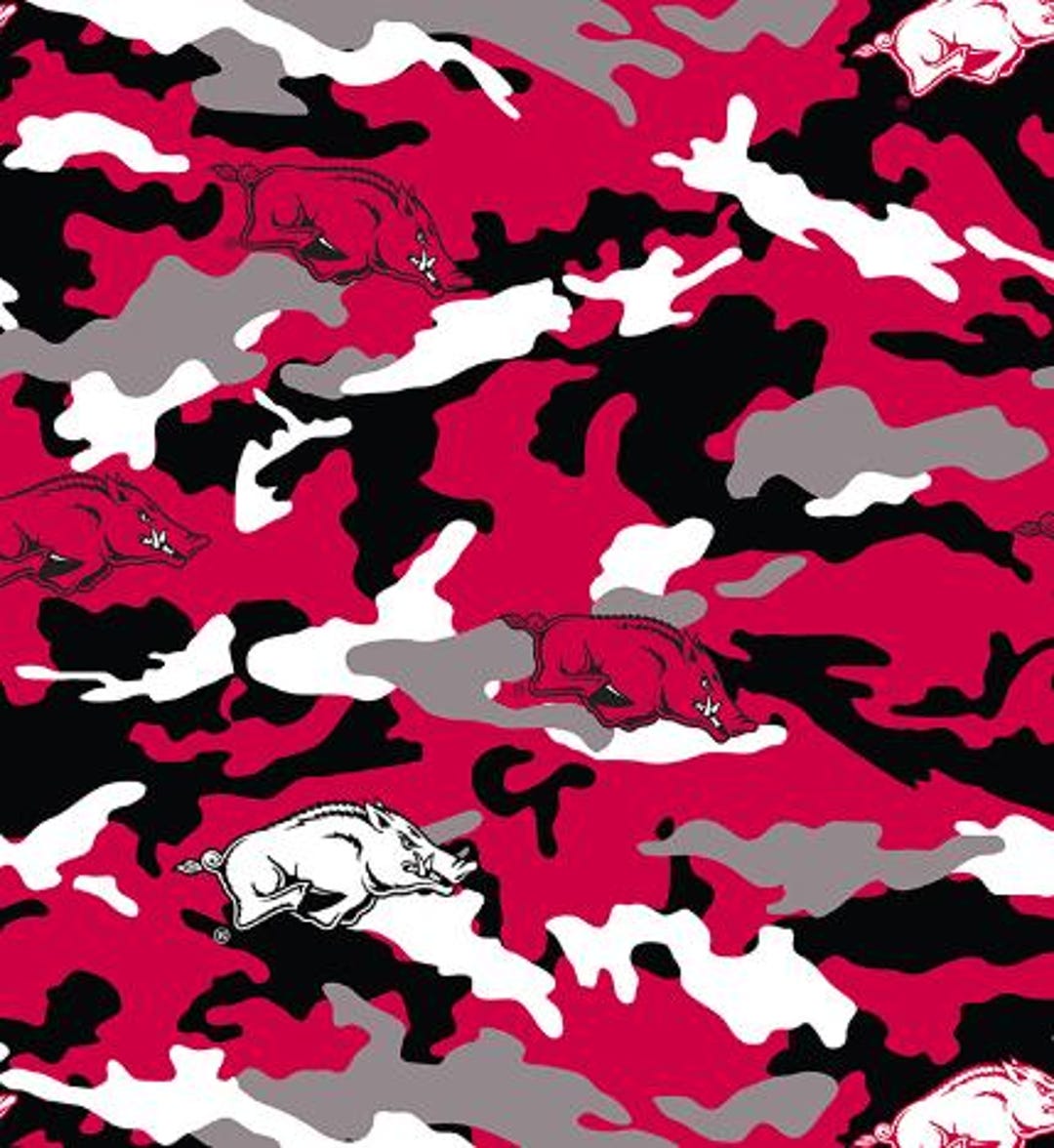 University of Arkansas Licensed FLEECE Fabric. See Description for ...