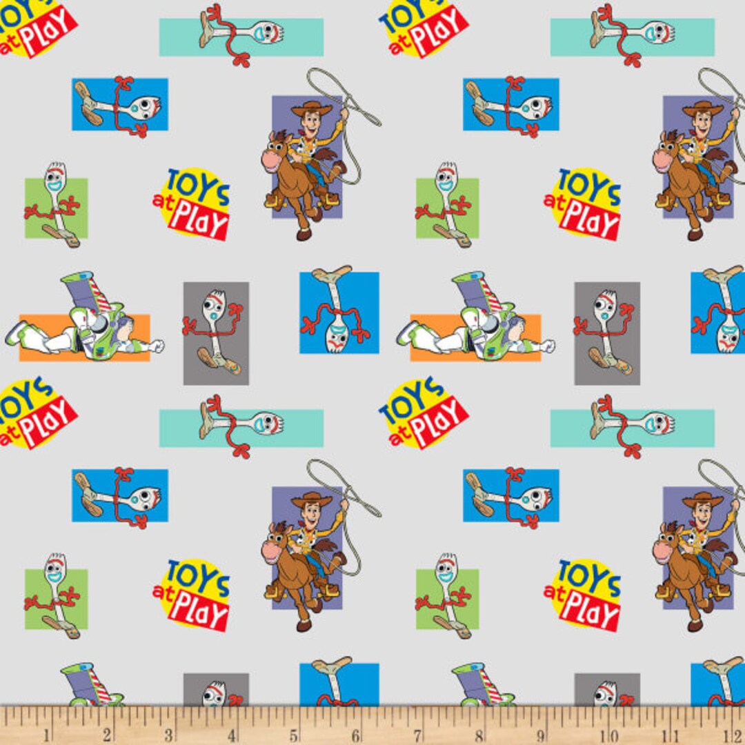 Toy Story Cotton Fabric 100% Cotton Toys at Play Officially Licensed - Etsy