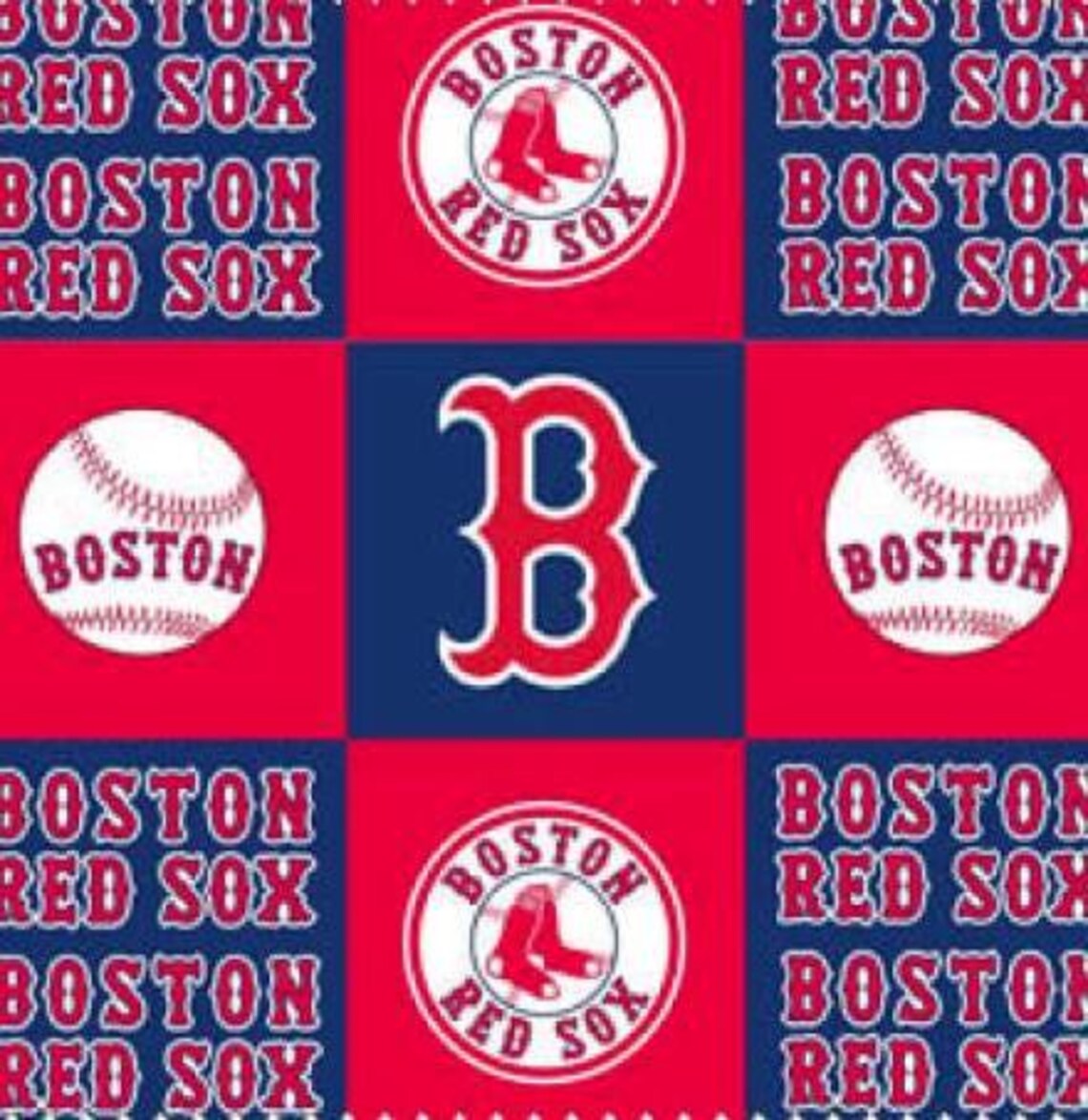 Boston Red Sox Licensed FLEECE Fabric Fabric Traditions Brand ...