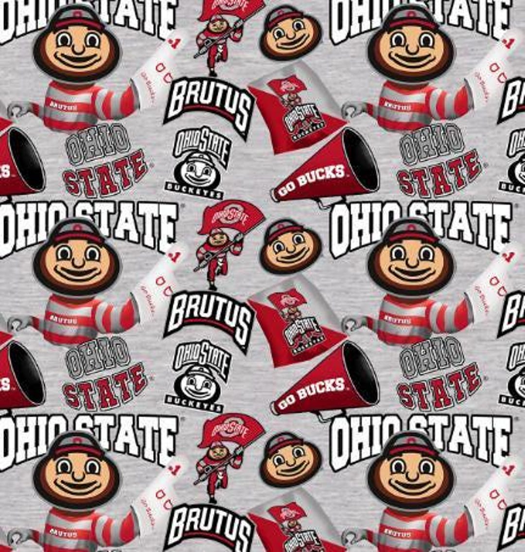 OSU Cotton Fabric Ohio State University Buckeyes 100% Cotton Officially ...
