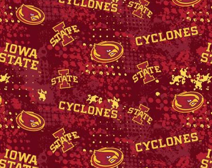 Iowa State Cyclones Splatter Fabric 100% Cotton - Etsy