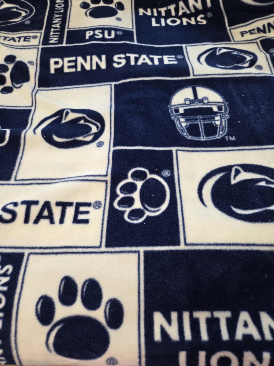 Penn State Licensed FLEECE Fabric Officially Licensed - Etsy
