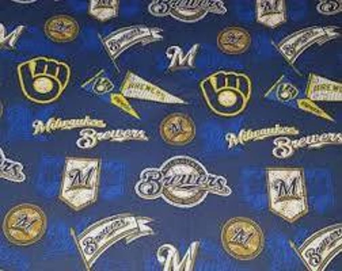 Milwaukee Brewers Baseball MLB Cotton Fabric 100% Cotton Ships in 1 ...