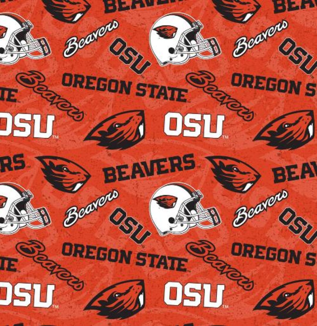 Oregon State Beavers OSU Fabric 100% Cotton Tone on Tone Officially ...