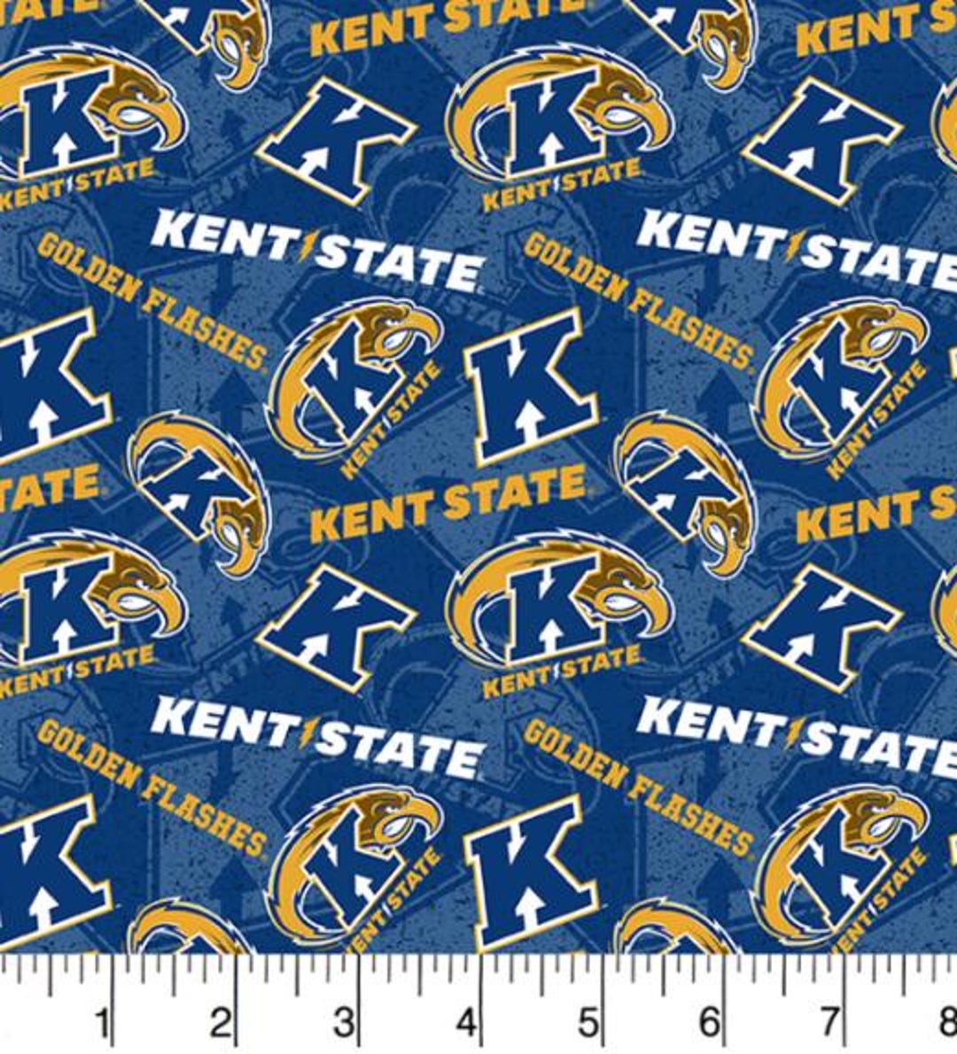 Kent State Golden Flashes Cotton Fabric 100% Cotton Tone on Tone ...